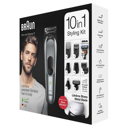 Триммер универсальный Braun MGK7221, 10-в-1 + Бритва Gillette