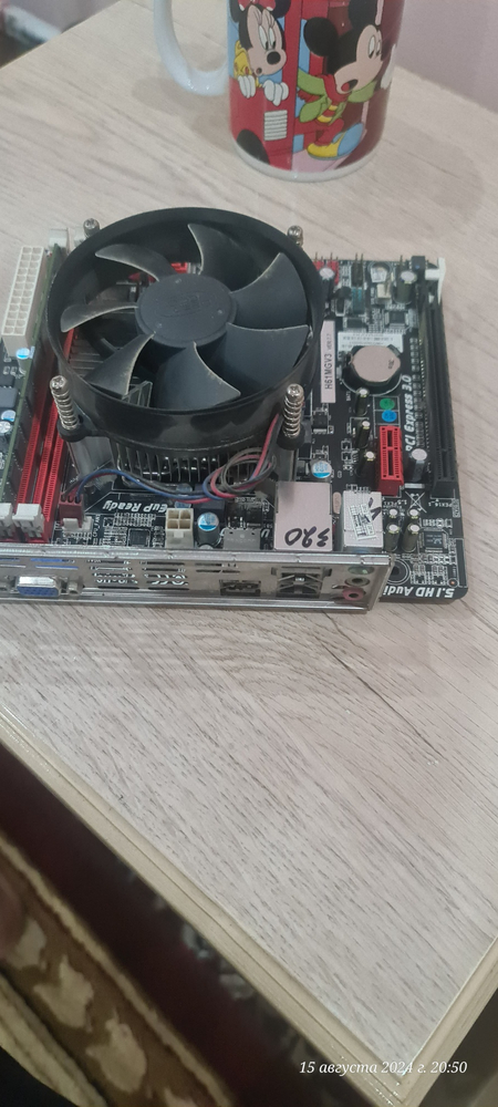 Biostar h61 + Процессор 2 ядр 4 гб озу кулер