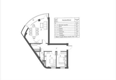 Яккасарой Ж.К Солярис 3/4/10, Квадратура 90м²