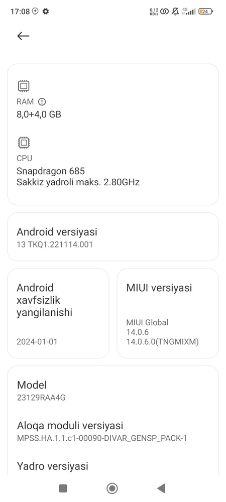 Redmi not 13  8/256gb 1 oy iwlatilgan