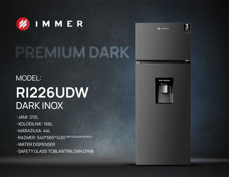 Холодильник Immer с диспенсером/210L/Доставка+гарантия/Акция!