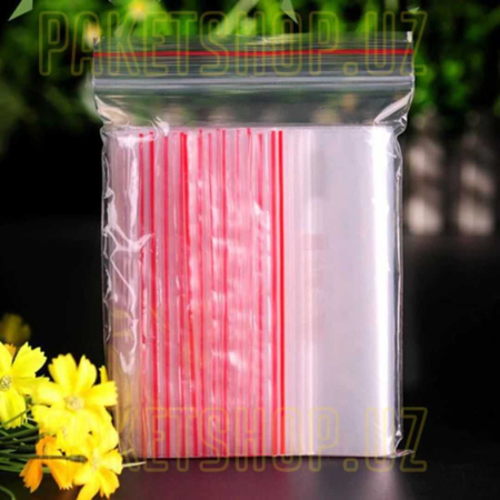 Zip qulf, Doypack plastik qoplar, 10×15 sm, 100 dona