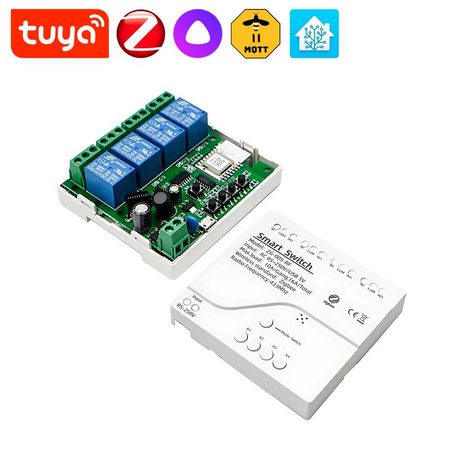 4х Канальный ZigBee реле с сухими контактами