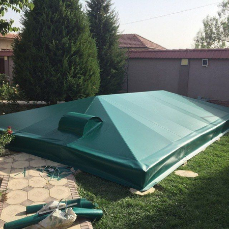 Tent navest va basseynga banner o'rnatish xizmatlari