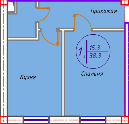 Ипотека/Рассрочка на против  Юнусобад 16 квартал 1 комнатная(119495)