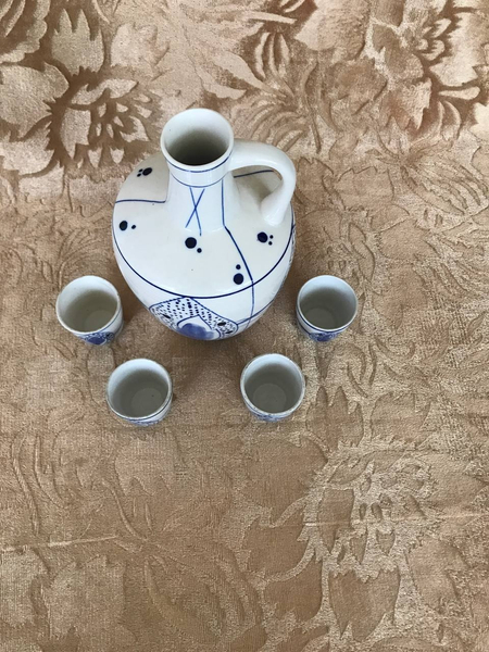Штоф и стопки гжель СССР.