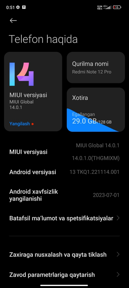 Redmi not 12 pro