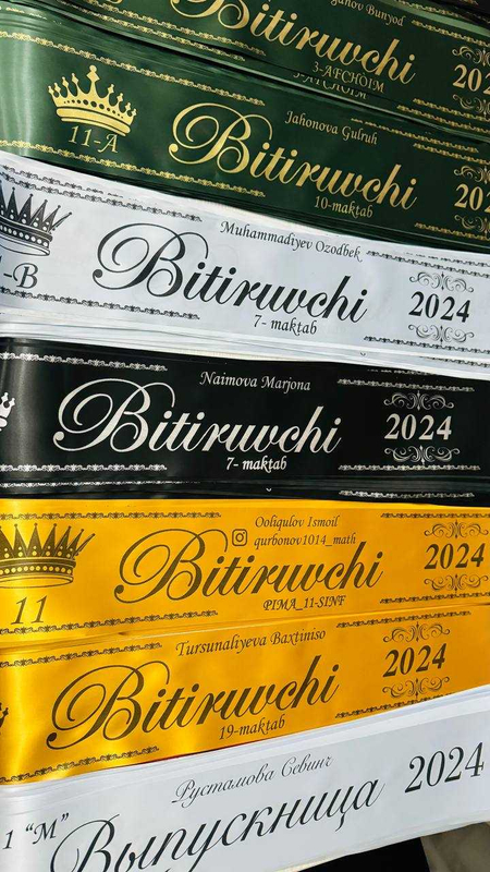 Bitiruvchi-2024 lentalar! Ленты Выпускник-2024!