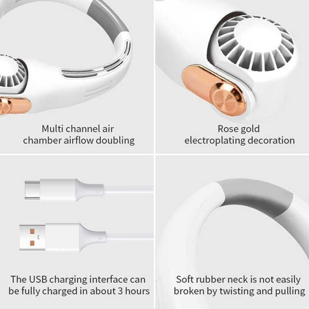 Portativ bo'yin ventilatori jaziramadan saqlovchi  USB