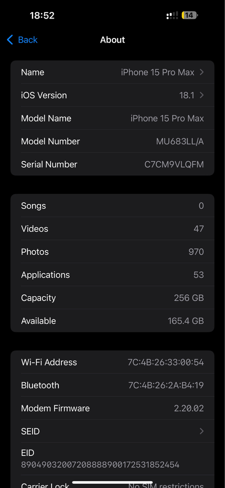 iPhone 15 Pro MAX 256 LLA Natural Titan 98%