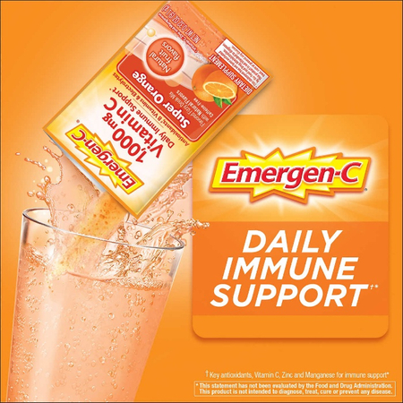 Emergen Витамин C 1000мг Смесь-шипучка со вкусом апельсина 30пакетиков