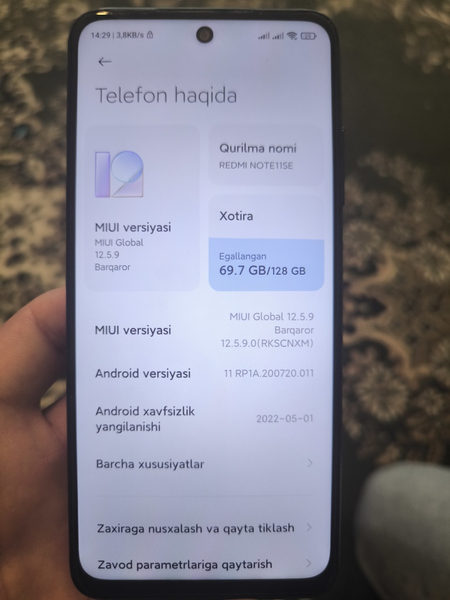 Redmi 11se 5g 8/128 150 dolr