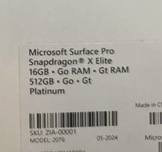 Microsoft Surface Pro 11 OLED Snapdragon X Elite 16GB 512GB