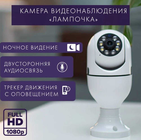 Панорамная WiFi камера-лампочка 360