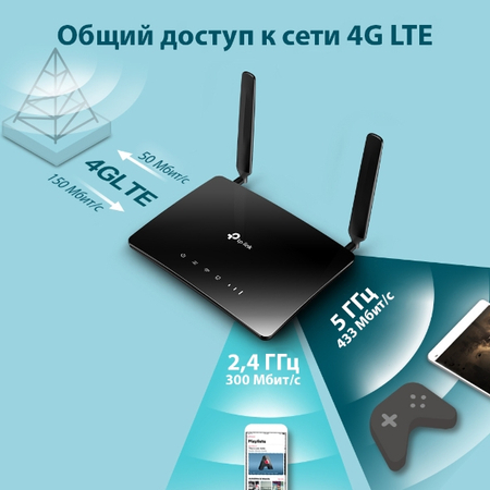 Tp-Link Archer MR200 AC750 Двухдиапазонный 4G LTE