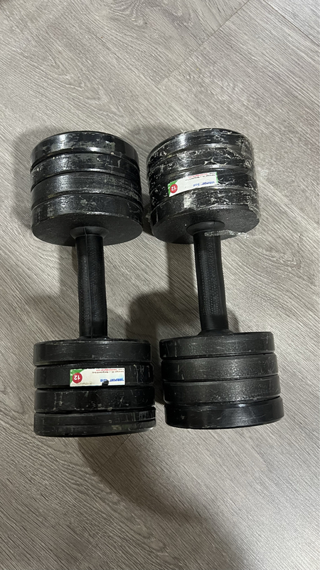 Продаются гантели почти новые 12 кг : 2 штуки
