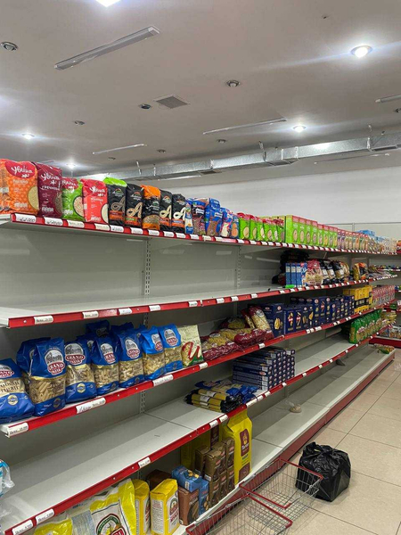 Новые готовые стеллаж  полки в магазин продуктовый