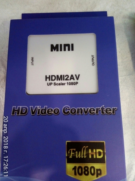 Доставка ! По Узбекистану Переходник/ конвертер HDMI>AV с питанием 5 v