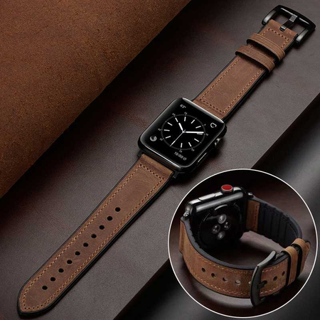 Новый ремешок Crazy Horse из силиконовой кожи для Apple iWatch