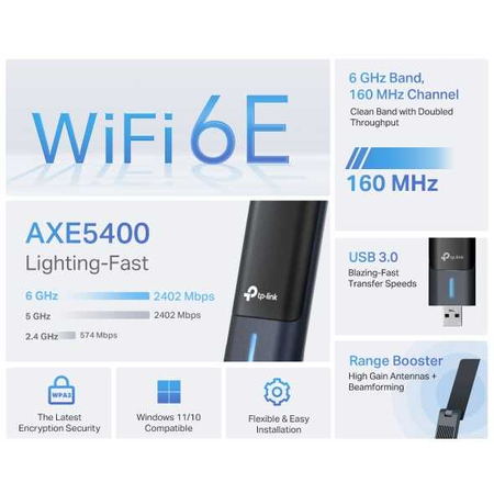 ARCHER TXE70UH AXE5400 Wi-Fi 6E Беспроводной USB.Доставка бесплатная