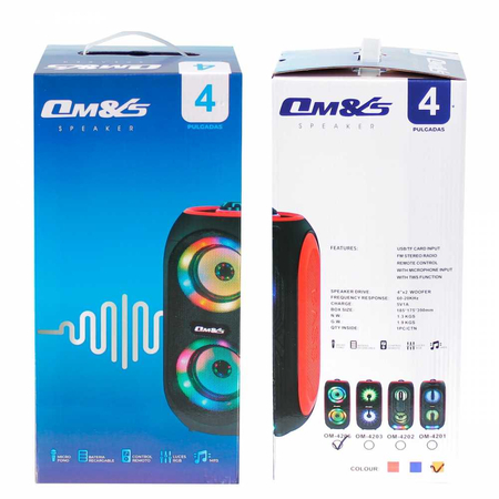 Динамик Bluetooth колонка OM&S OM-4206 - USB флешка / TF / FM / пульт