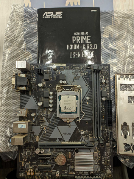 Продаю свою материнскую плату ASUS H310M-K-R2.0 +I3 9100F + Кулер