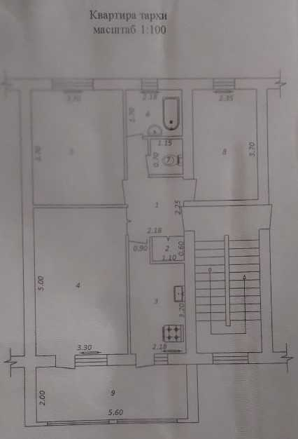 Юнусабад-18, кирпич 77 серия, 3/3/4 без ремонта 70 м²