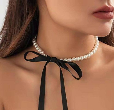 Чокер с лентами и серёжки/lentali choker va ziraklar