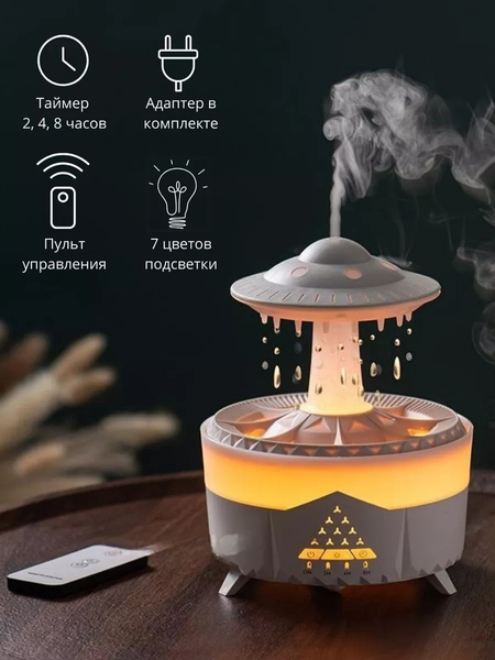 Увлажнитель воздуха с эффектом дождя с пультом