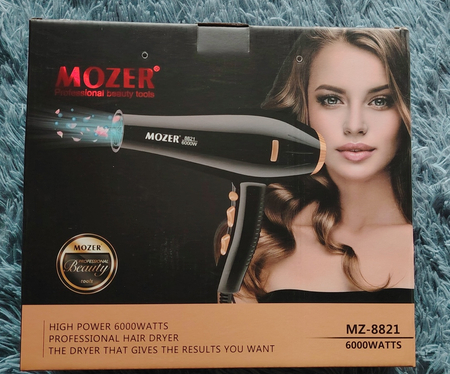 фен для волос ,MOZER-8821, 6000 WATT