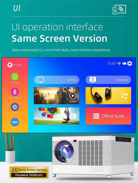 Проектор FullHD 1080p Android T-55, Projector FullHD 1080p Android