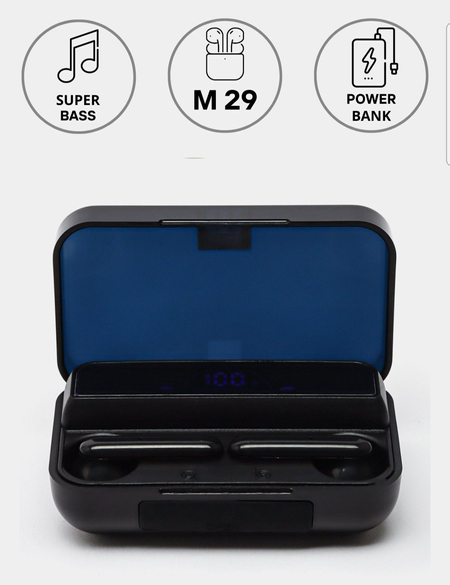 Беспроводные наушники М, с Power Blbank 2000mA/ч