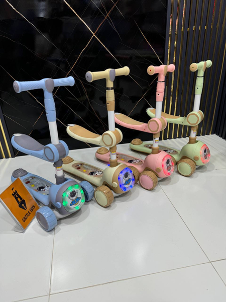 2в1 Складной самокат Castle Toys uz музыкальный Качество  хороше