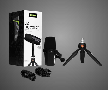 Динамический микрофон SHURE MV7 Podcast kit