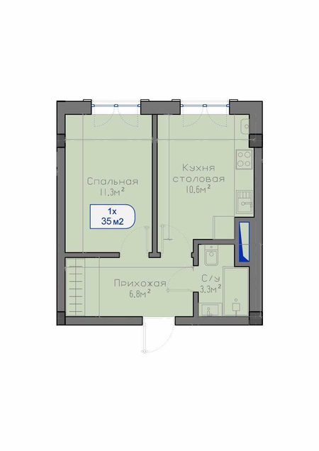ЖК Royal House 35м2 Коробка Шота Руставели Япона Мама фрегат кафе ор-р