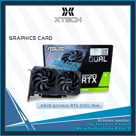 Видеокарта Asus GeForce OC DUAL RTX 3050/8GB