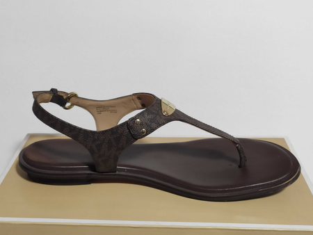 Женские сандалии MK Plate Flat Thong от Michael Kors