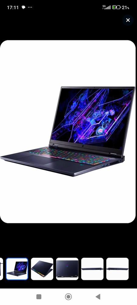 Acer Predator Helios Neo 16 (Американский) i9-14900hx/16gb/512Gb/4060