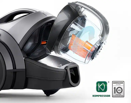 Пылесос LG-VC83209UHAS с системой прессования пыли Kompressor