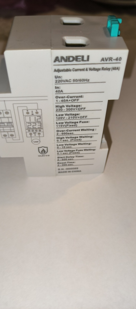 Реле напряжения Andeli AVR  XX  40 и 60 Ампер