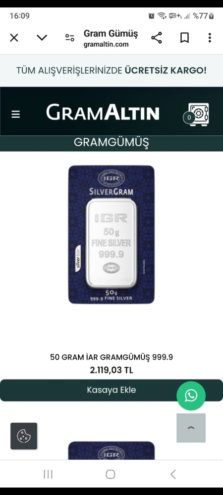 Gram Altin silver