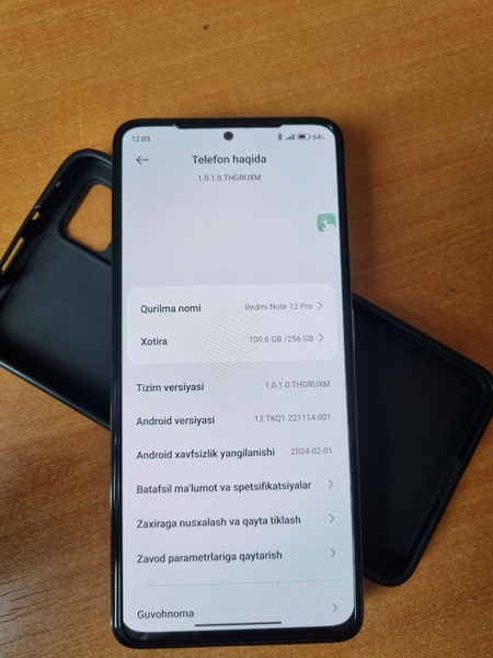 Redmi not 12 Pro