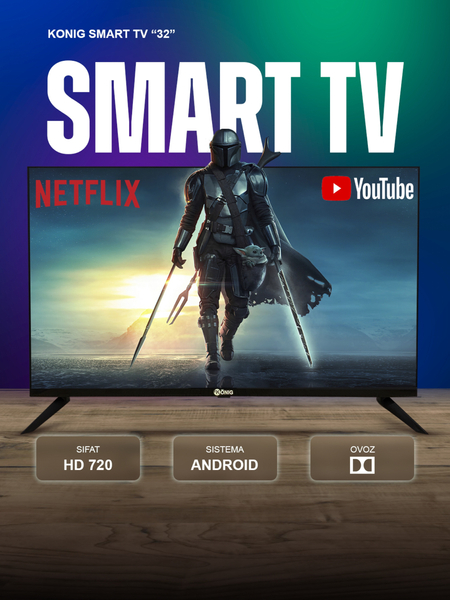 Smart Tv32 Tv43 Tv55 Tv65 Tv75 eng arzon narxda Televizor
