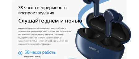 Беспроводные наушники Realme techlife Buds T110