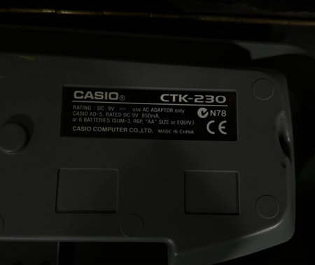 Синтезатор (б/у) CASIO CTK-230