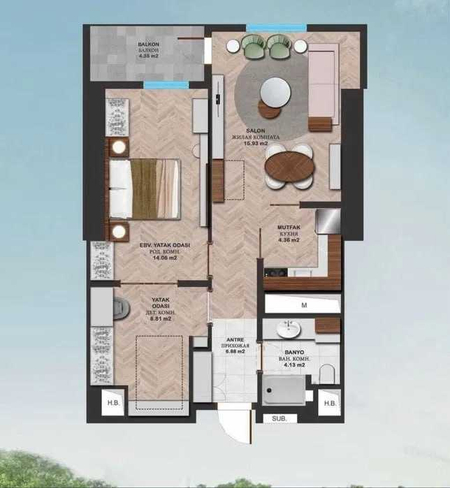 Срочно ПРОДАЁТСЯ 2ком квартира на ЖК Nest one вид на парк 60м2