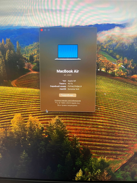 Macbook air 2020 m1 16гб /1 тб