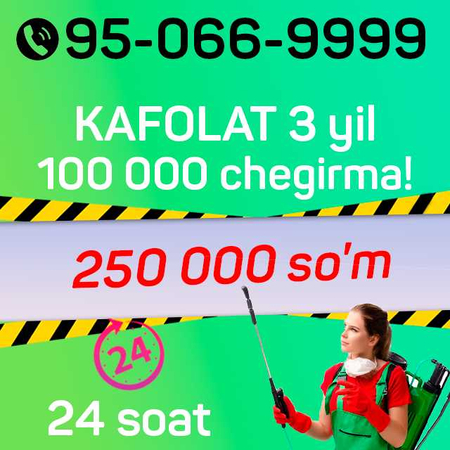 Дезинфекция Dezinfeksiya xizmati 24 soat