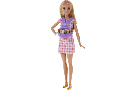 [из США] Кукла Barbie с собакой и щенками