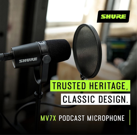 Shure MV7 — Подкаст микрофон Профессиональный